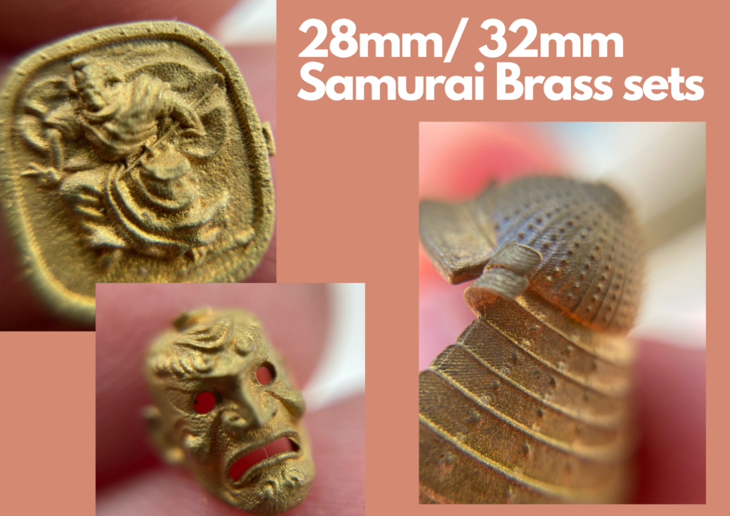 Samurai Brass Helmet & Shields (28mm/ 32mm) - LIMELIGHT
