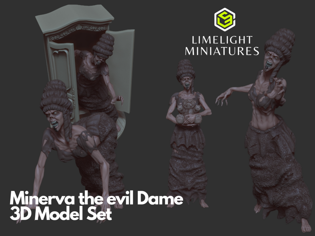 Minerva the evil Dame STL Digital SET - LIMELIGHT